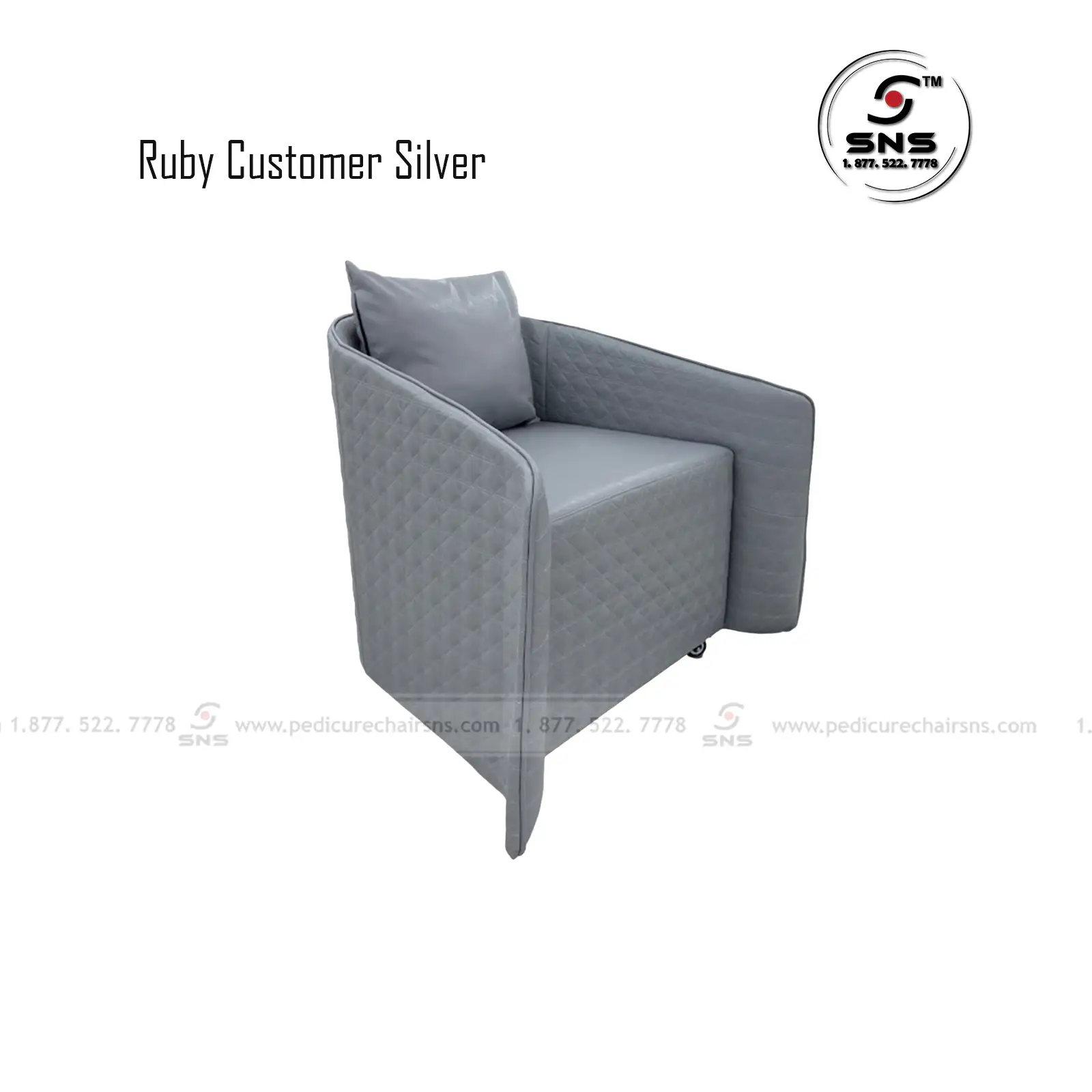Customer Chair Ruby Silver - Salon Furniture