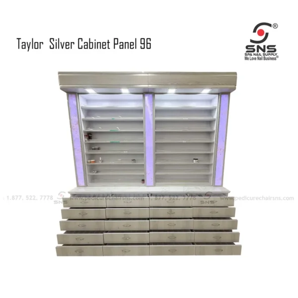 Taylor Silver Cabinet Panel 96: Modern Luxury Meets Smart Storage